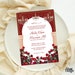 Maroon Elegant and Luxurious Nikkah Invitation, Red Roses, Islamic ...