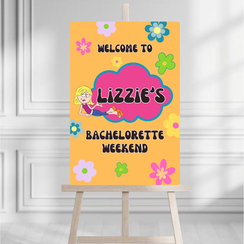 Bachelorette Welcome Sign- Lizzie Mcguire- Groovy- Y2K Theme- 90s ...