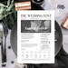 Newspaper Wedding Program Template, Editable Newspaper Program ...