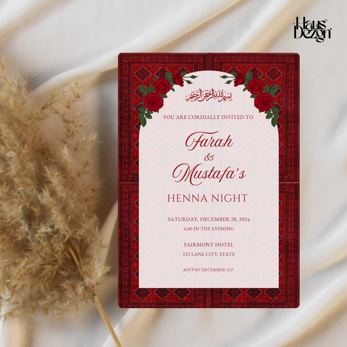 Afghan Henna Invitation, Henna Invite, Persian, Digital Invite ...