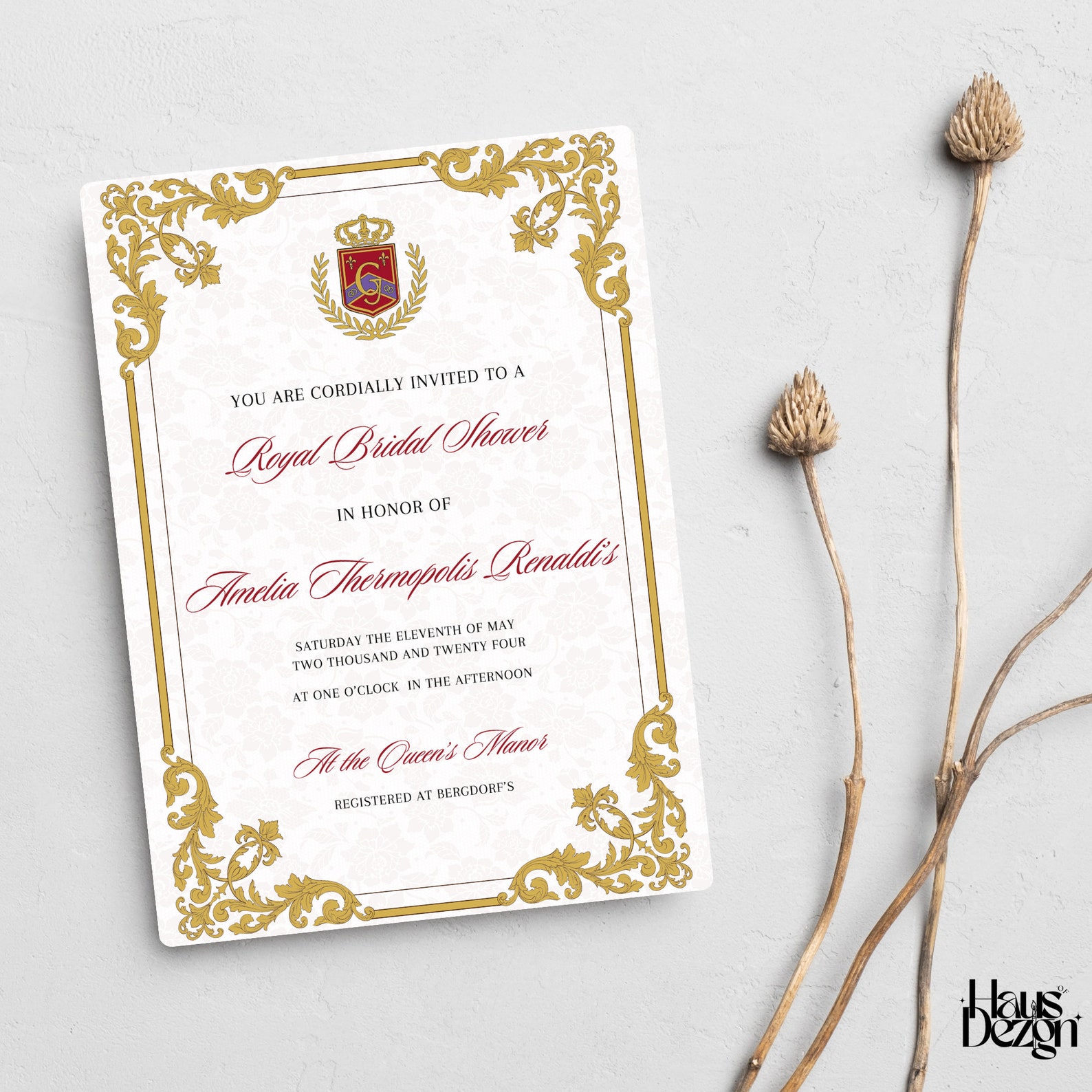 Royal Princess Diaries Bridal Shower Invitation Bridal Party Digital ...