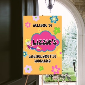 Bachelorette Welcome Sign- Lizzie Mcguire- Groovy- Y2K Theme- 90s ...