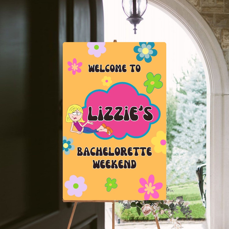 Bachelorette Welcome Sign- Lizzie Mcguire- Groovy- Y2K Theme- 90s ...