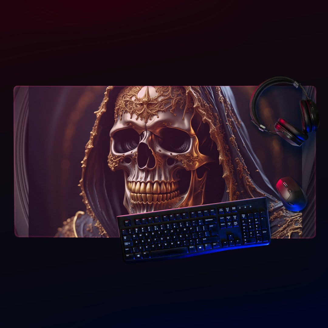 Grim Reaper Gaming Mouse and Keyboard Pad - Etsy