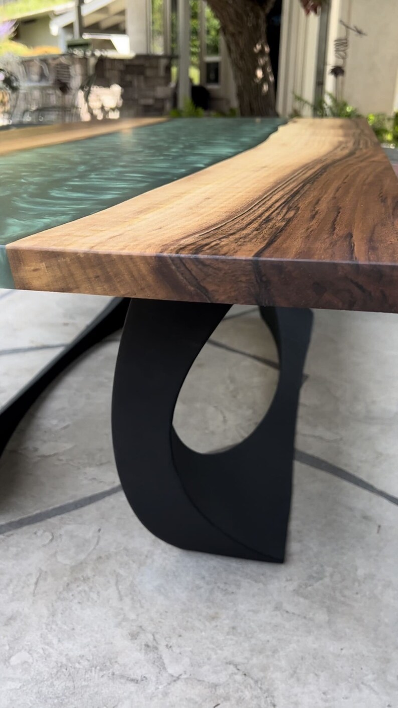 Live Edge Walnut Epoxy River Table - Etsy