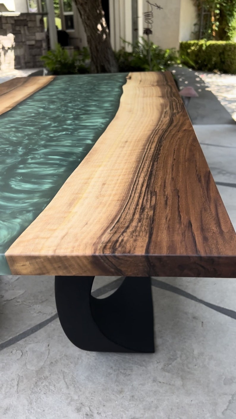Live Edge Walnut Epoxy River Table - Etsy