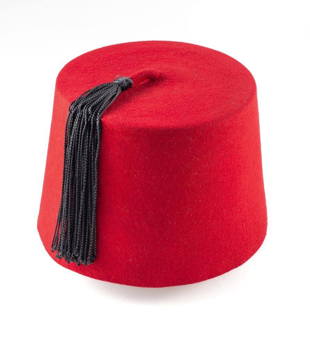 Moroccan Red Hat Tarboush Fez - Authentic From Fes, With Black Tassel ...