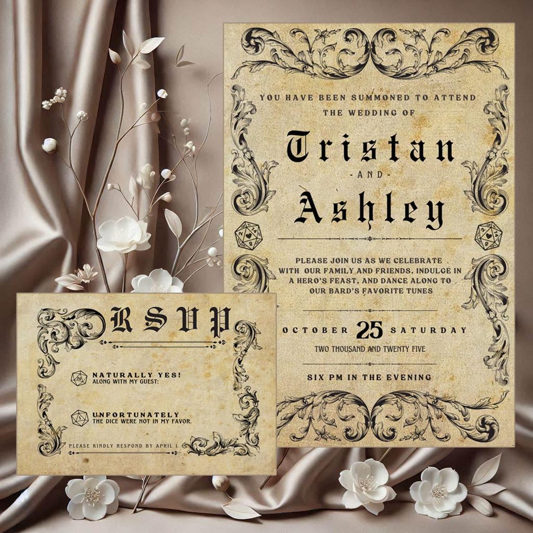 Dungeons and Dragons Wedding Invitation - Etsy