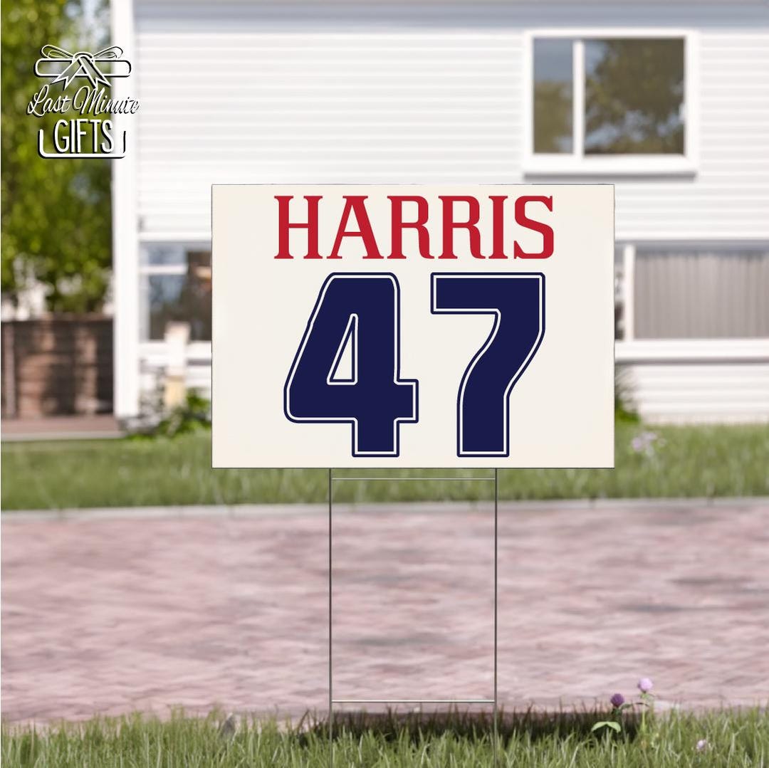 Harris 47 Yard Sign, Harris Supporters Election Yard Sign, Kamala ...