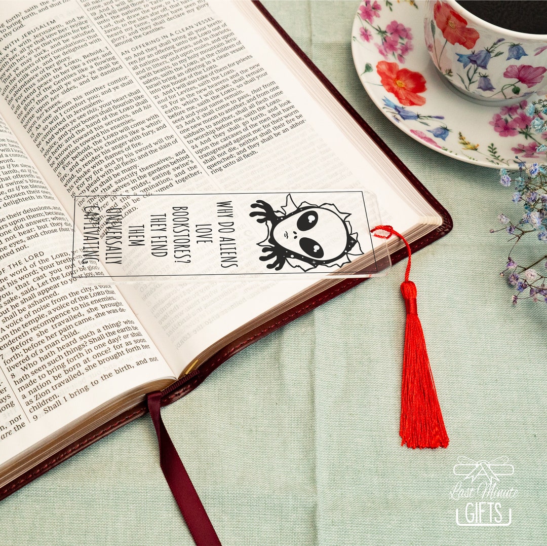 Funny Aliens Saying Bookmark, Inspirational Quote Printed Bookmark ...