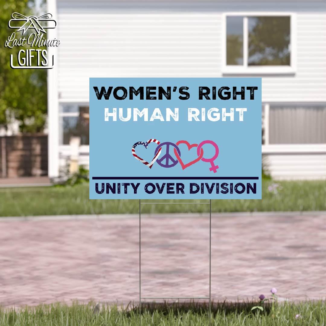 Harris Walz Unity Over Division Outdor Sign, Democrats Yard Sign ...