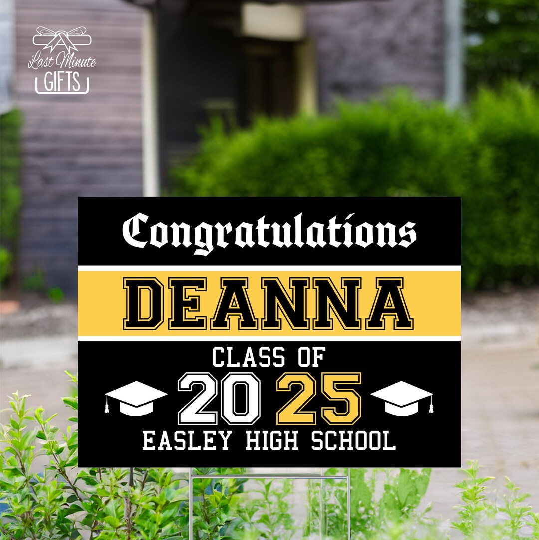 Custom Congrats Class of Yard Sign, Congarts Lawn Sign, Congrats Grad ...