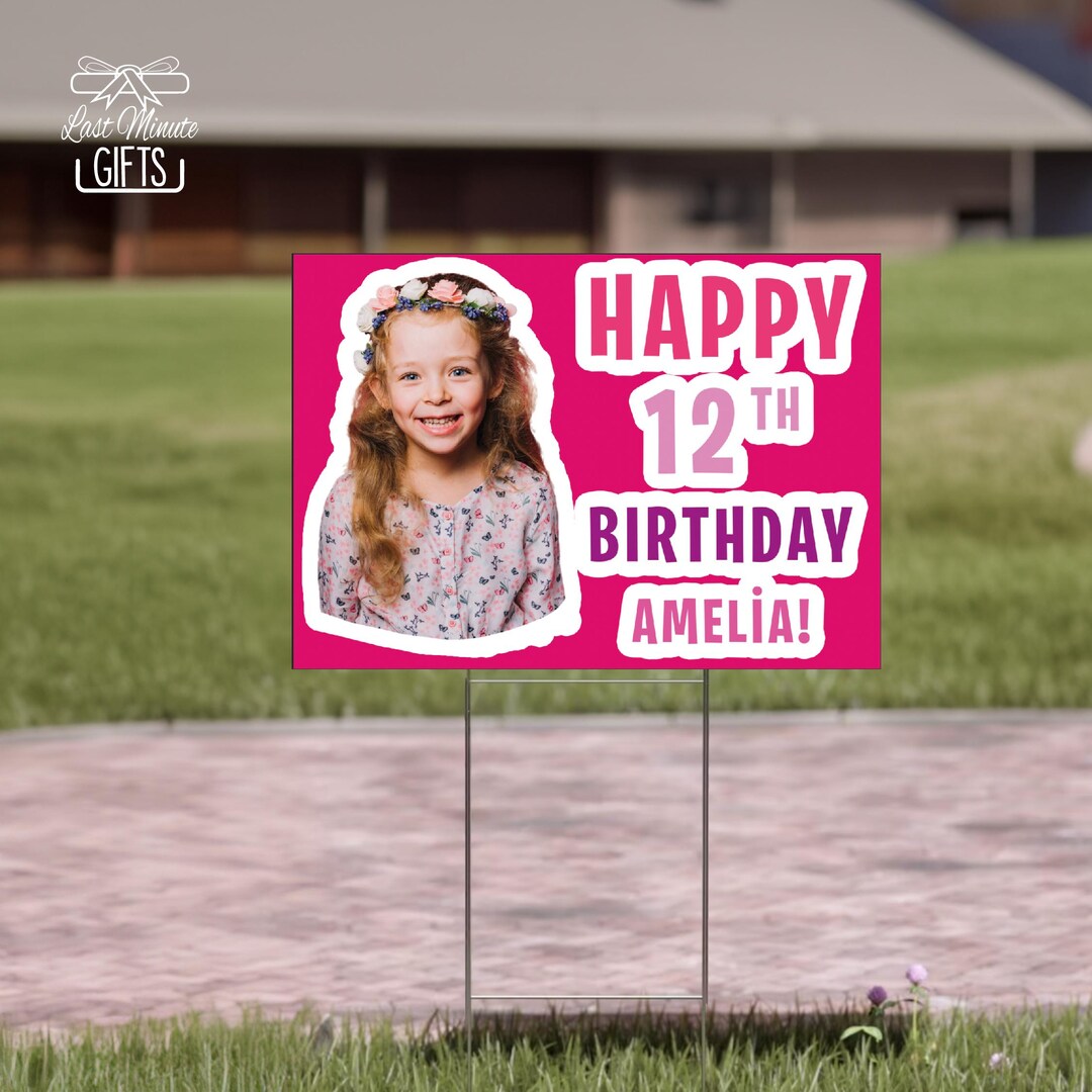 Happy Birthday Welcome Signs, Custom Birthday Anniversary Sign , 7th ...