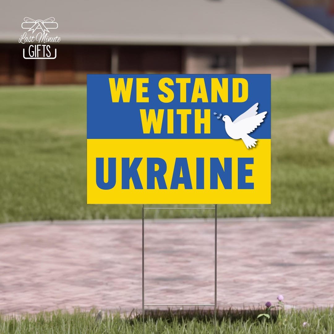 Peace for Ukraine Yard Sign – Dove Symbol Yard Decor – Support ...