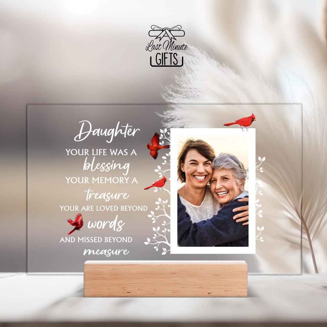 Your Life Was Blessing Daughter Night Light Plaques, Custom Photo Frame ...