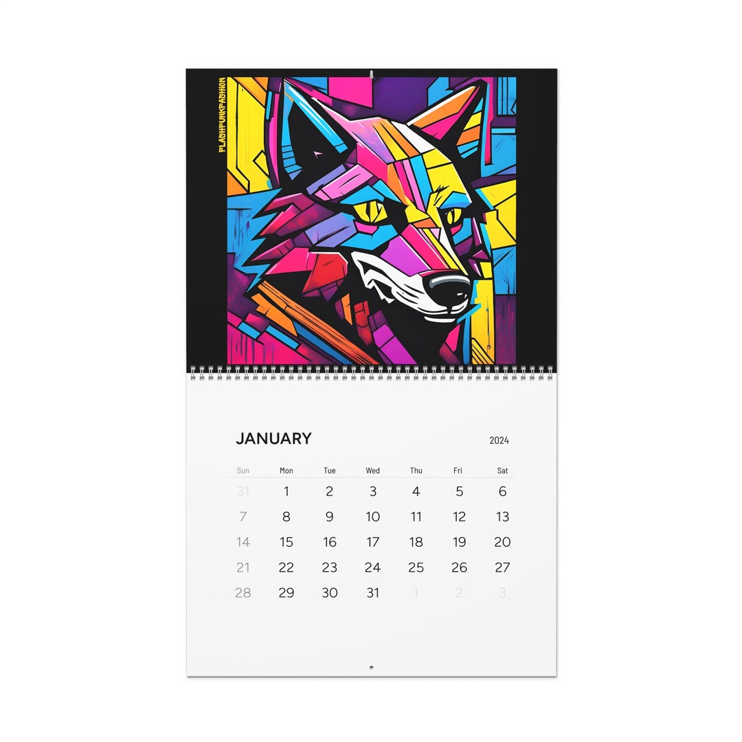 Colorful Animal Wall Calendar 2024 - Etsy