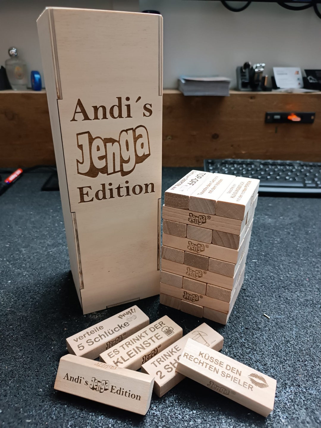 JENGA Drinking Game Laser Template - Etsy