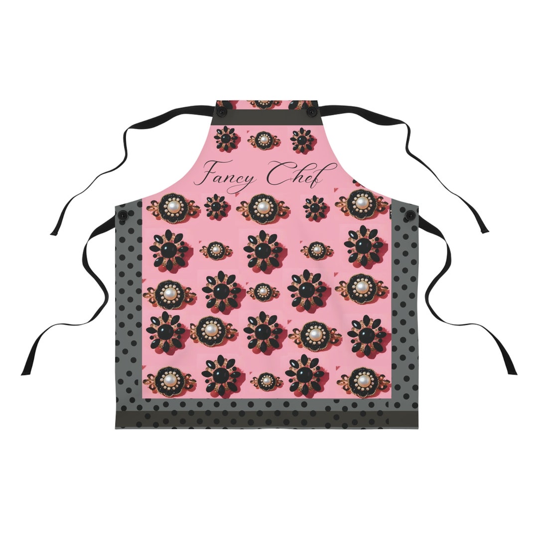 Jeweled Print Apron Kitchen Home Decor Accessories Cooking - Etsy