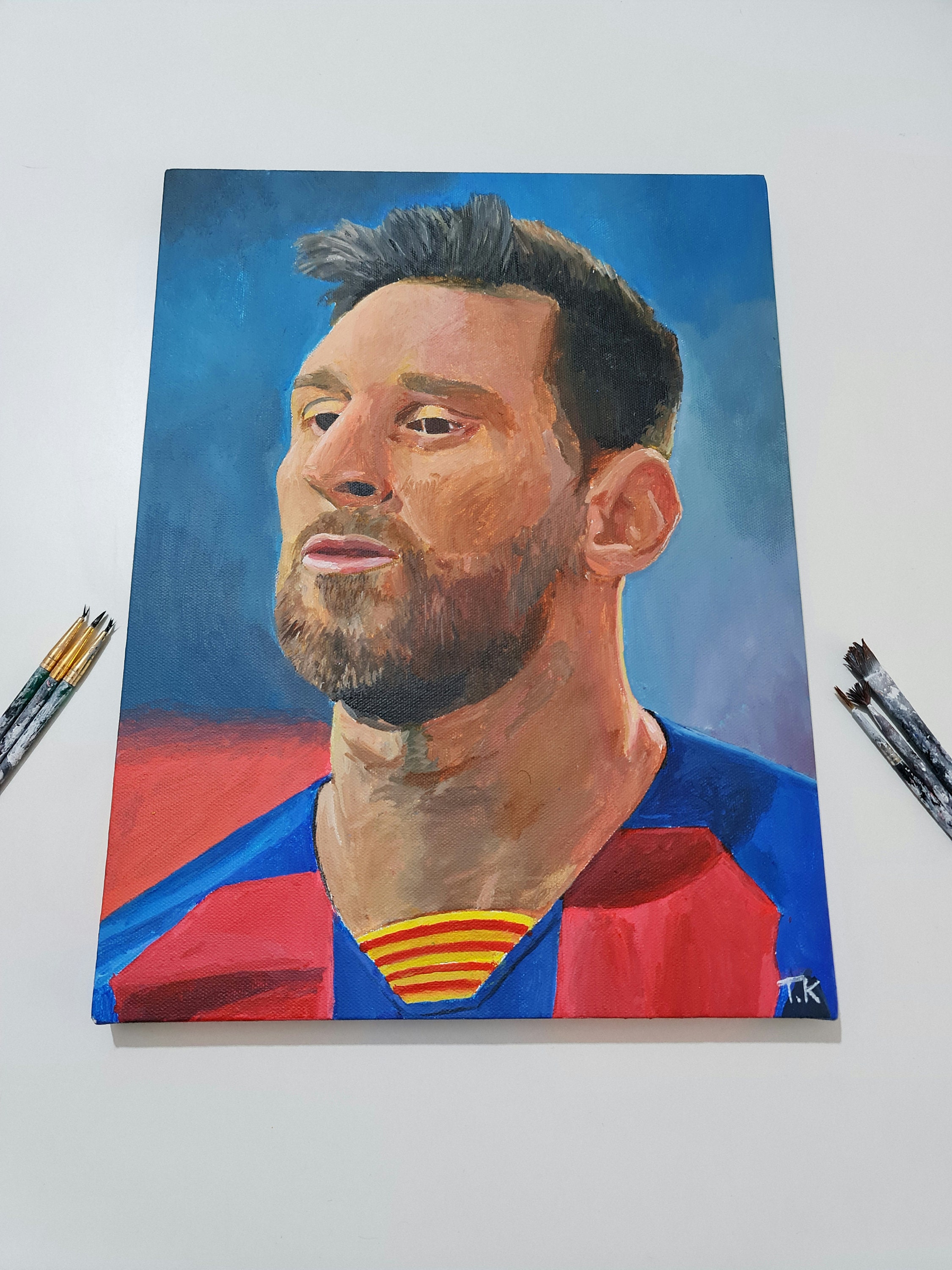 Lionel Messi Portrait Painting - Etsy