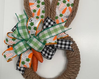 Bunny Rabbit Metal Wreath Form DIY Deco Mesh Burlap Frame - Etsy