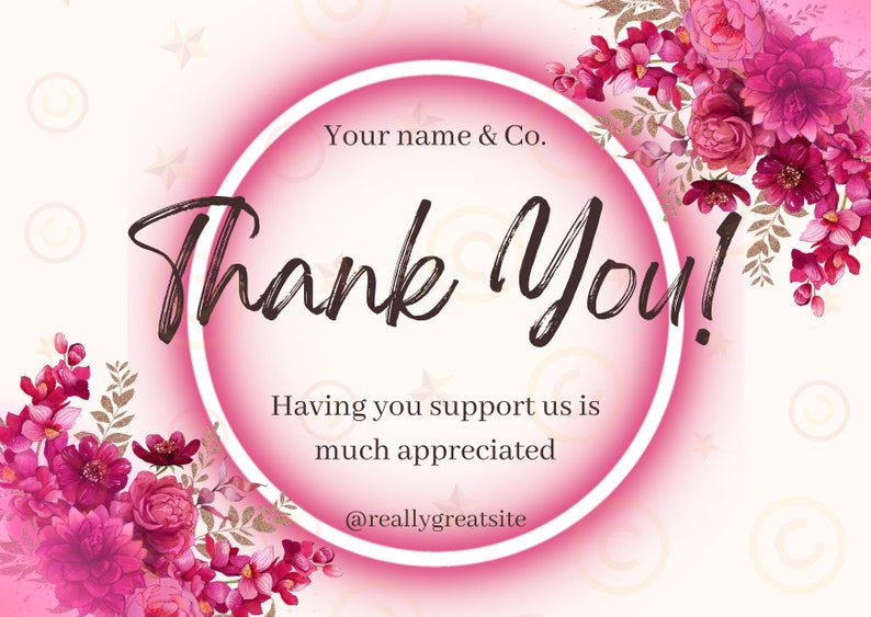 Custom Thank You Card - Etsy