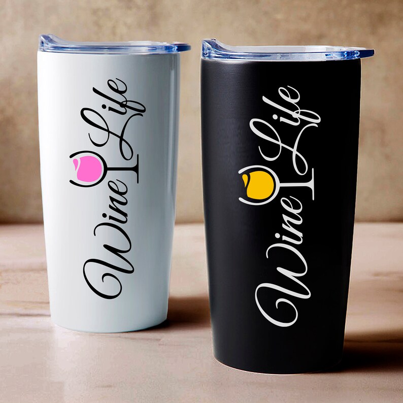 Wine Life Sticker Transfer Decal White Logo Different Colors Car ...