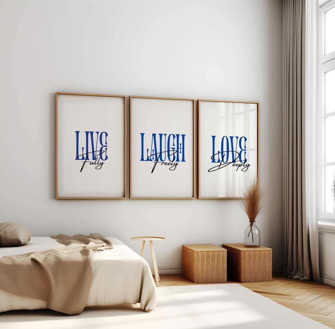 Live Laugh Love Poster Set: Modern Typography Prints (digital Download ...
