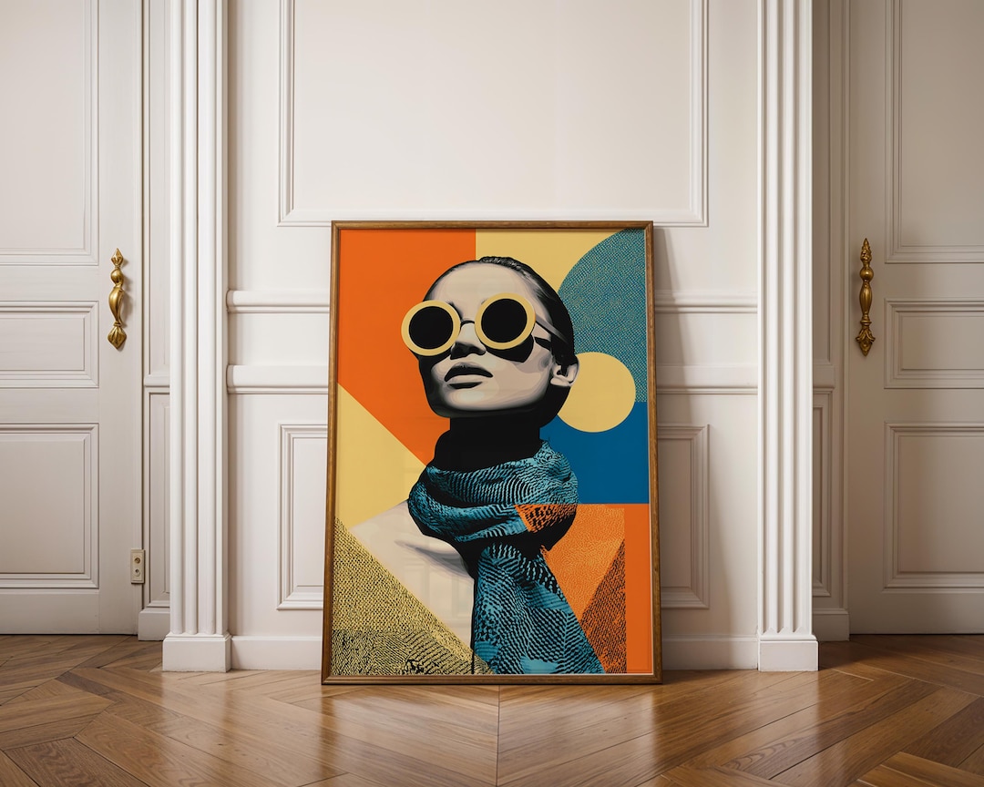 Pop Art Woman Portrait: Retro Glamour Fashion Print (digital Download ...