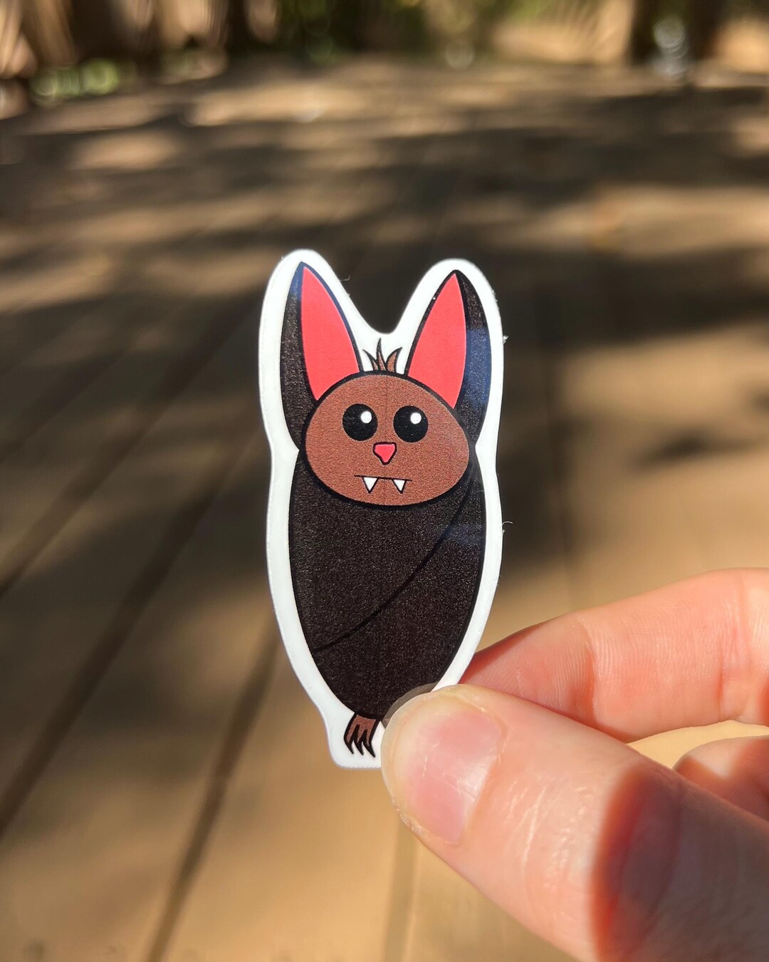 Scaredy Bat Sticker | Kawaii Halloween Vinyl Decal (2") - Etsy
