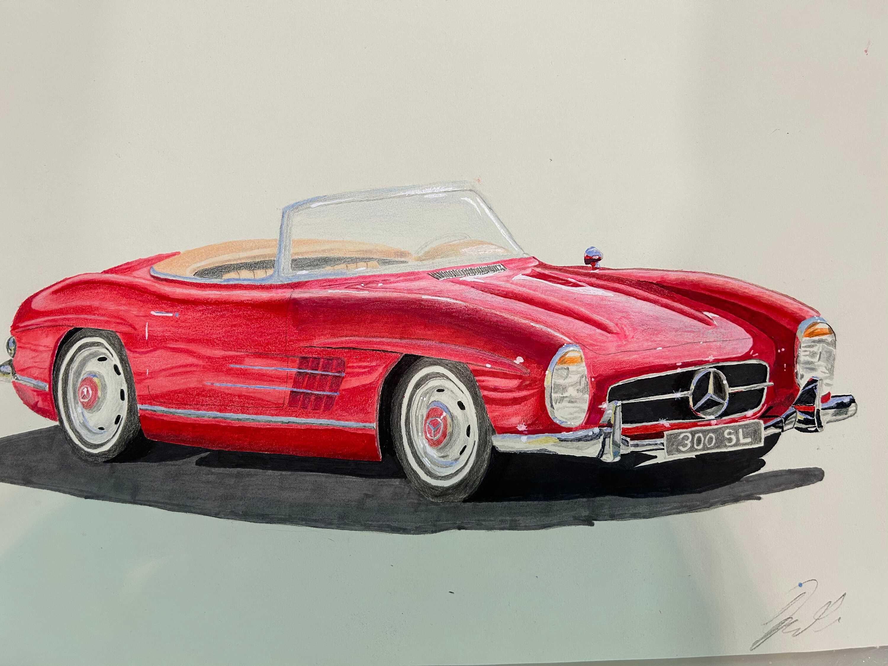 Mercedes Benz 300SL Roadster - Etsy