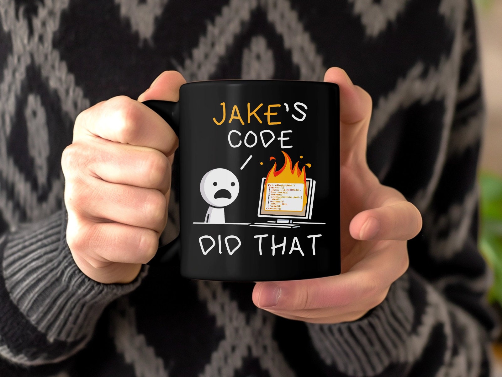 Personalised Coding Mug - Custom Programmer Coffee Cup, Tech Humor, Office Coding Gift, Software ...