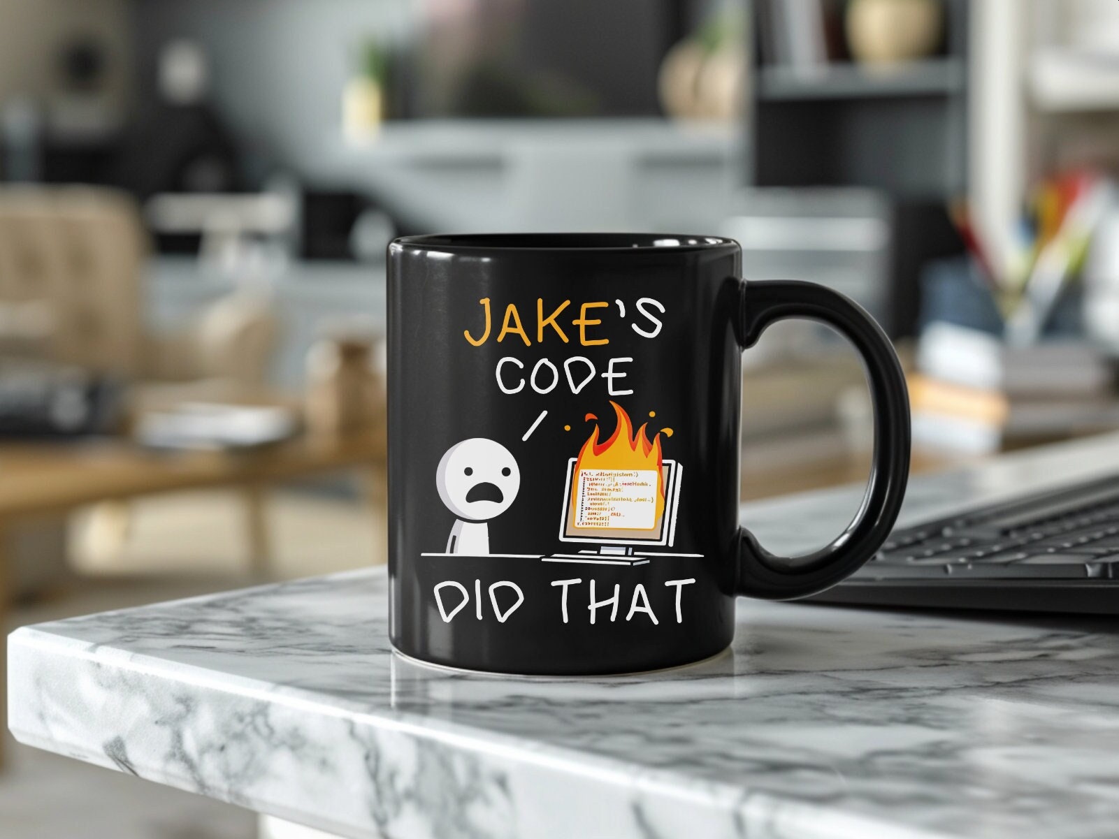 Personalised Coding Mug - Custom Programmer Coffee Cup, Tech Humor, Office Coding Gift, Software ...