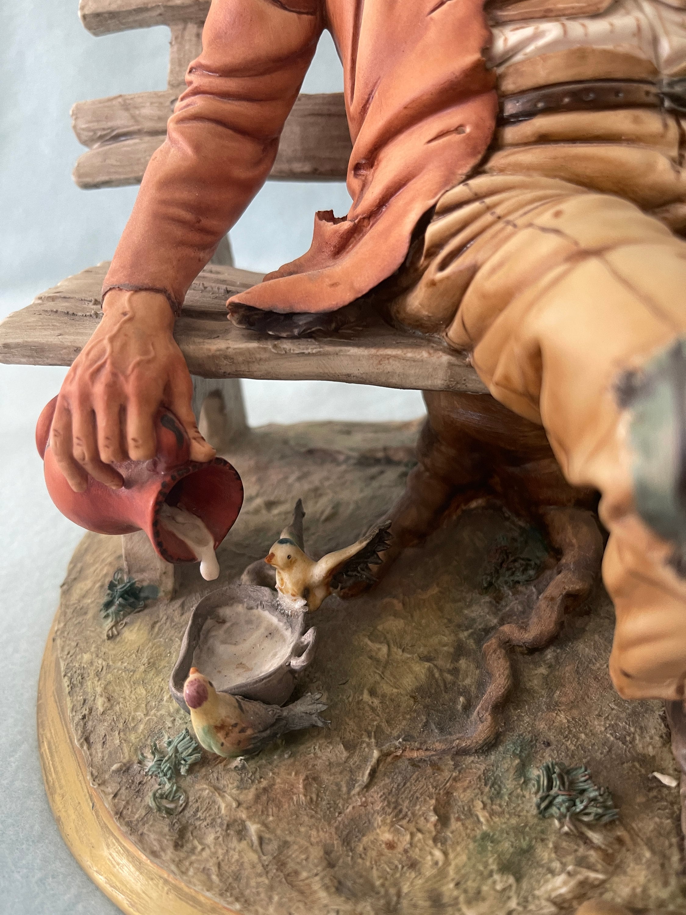 Capodimonte Tramp on Bench Figurine by Volta - Etsy