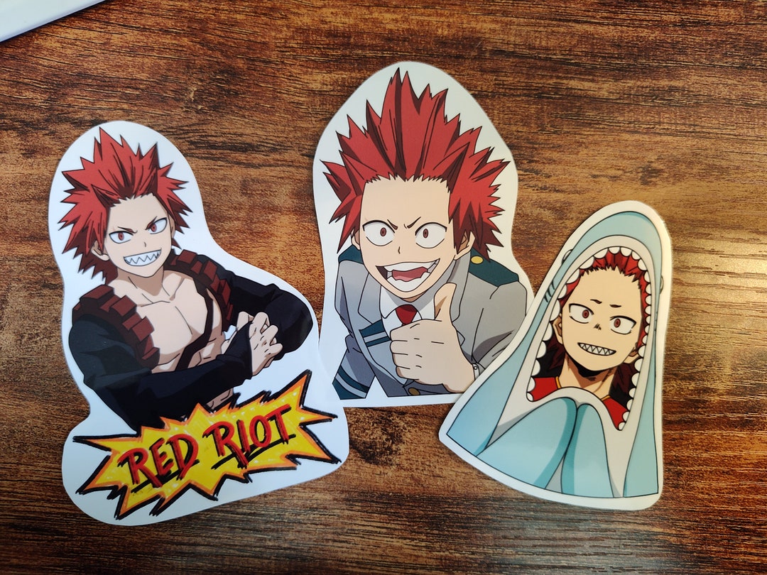 Kirishima "red Riot" - Stickers/magnets - Etsy