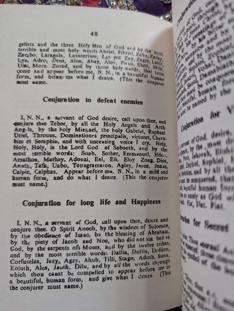 VERY RARE VINTAGE the Original Key to the 6th and 7th Books of Moses ...