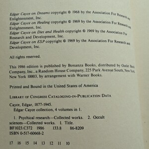 1986 the Edgar Cayce Collection -FOUR Volumes in ONE: Edgarcayce on ...