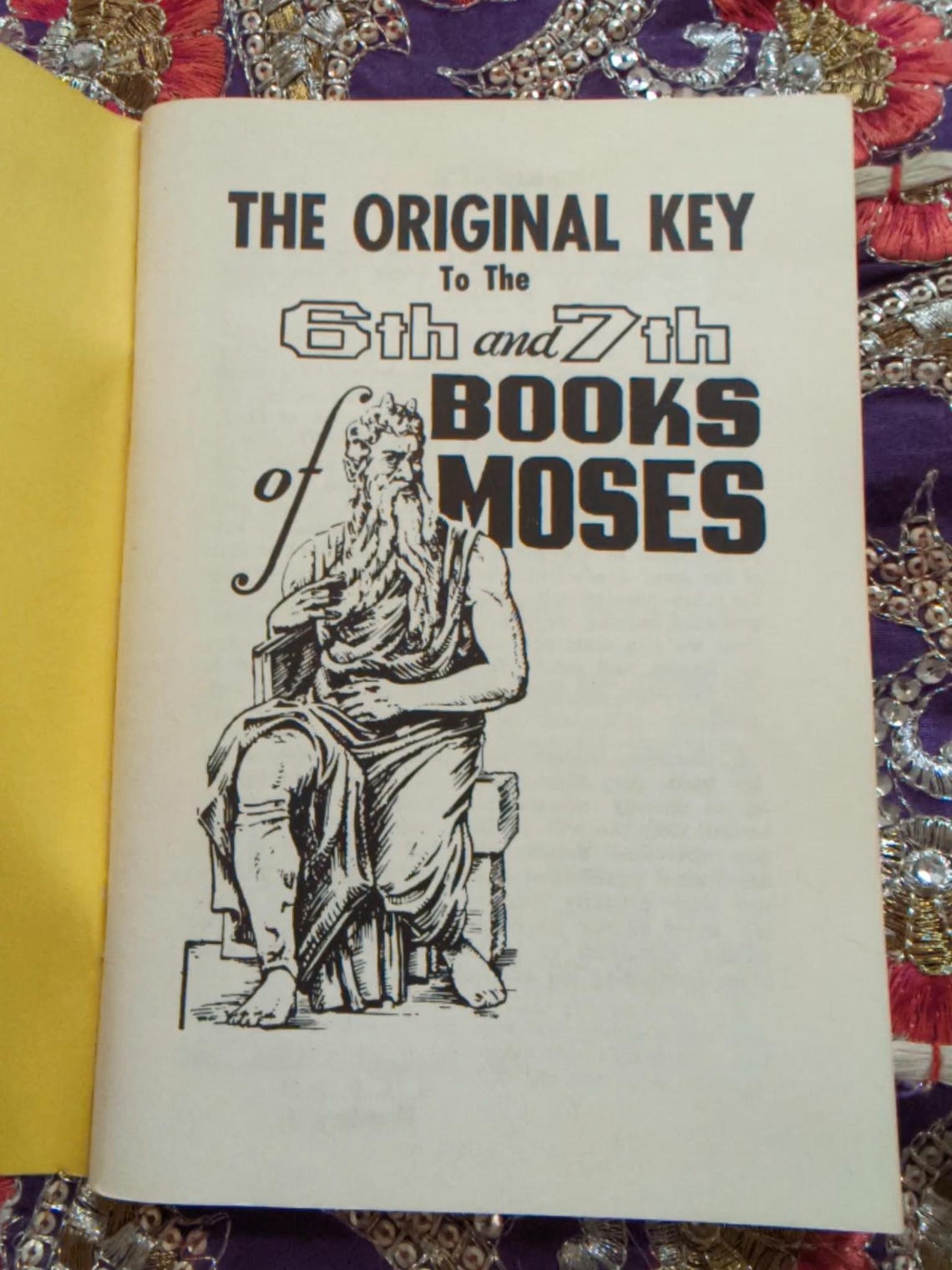 VERY RARE VINTAGE the Original Key to the 6th and 7th Books of Moses ...