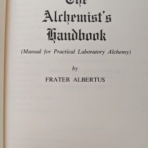 1976 Hardcover ALCHEMIST'S Handbook: Manual for Practical Laboratory ...