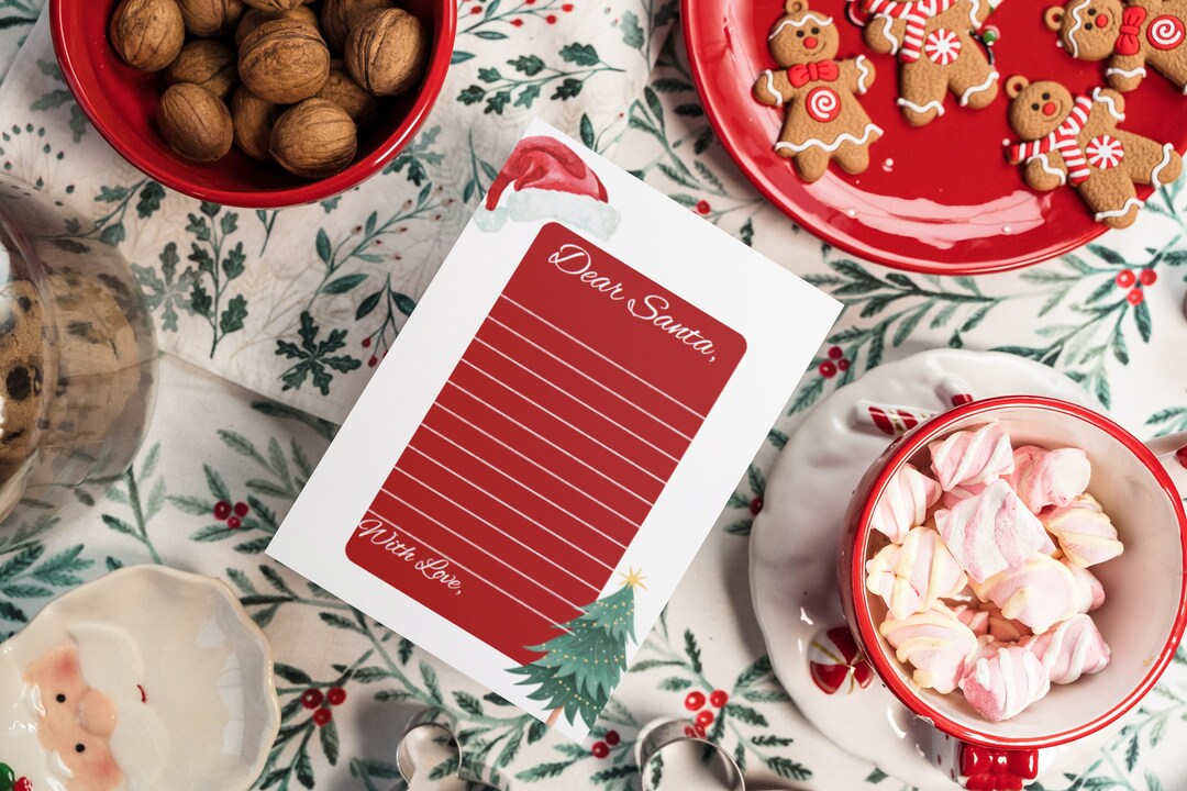 Simple dear Santa Letter Template - Etsy