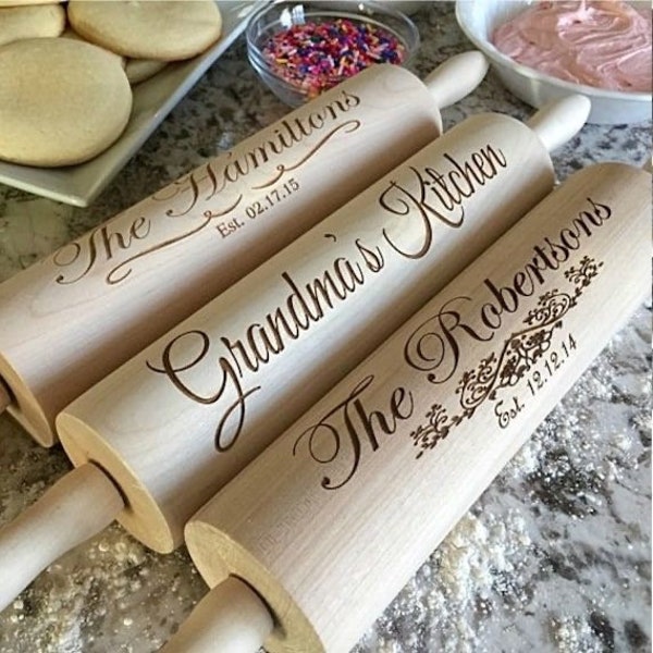 Engraved Rolling Pin - Etsy