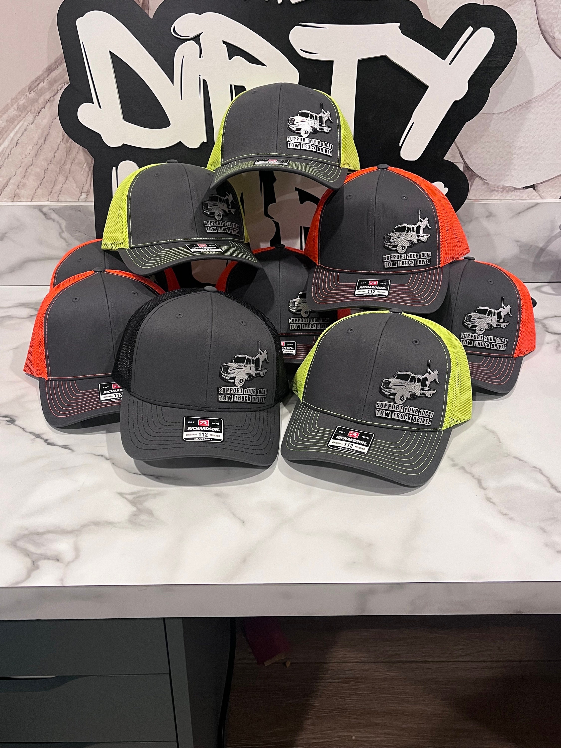 Tow Truck Hat, Support Your Local Tow Truck Driver, Leatherette Hat ...