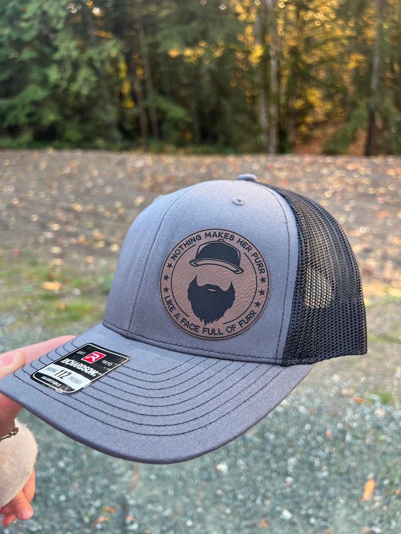 Nothing Makes Her Purr Like a Face Full of Hair, Leatherette Hat, Dirty Gifts, White Elephant ...