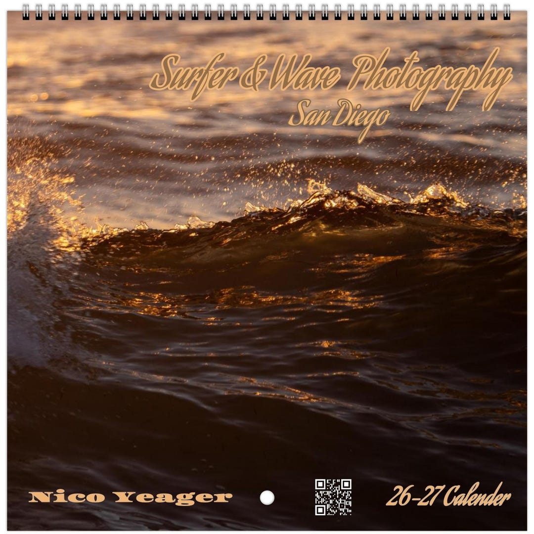 San Diego Surfer and Wave Calendar - Etsy