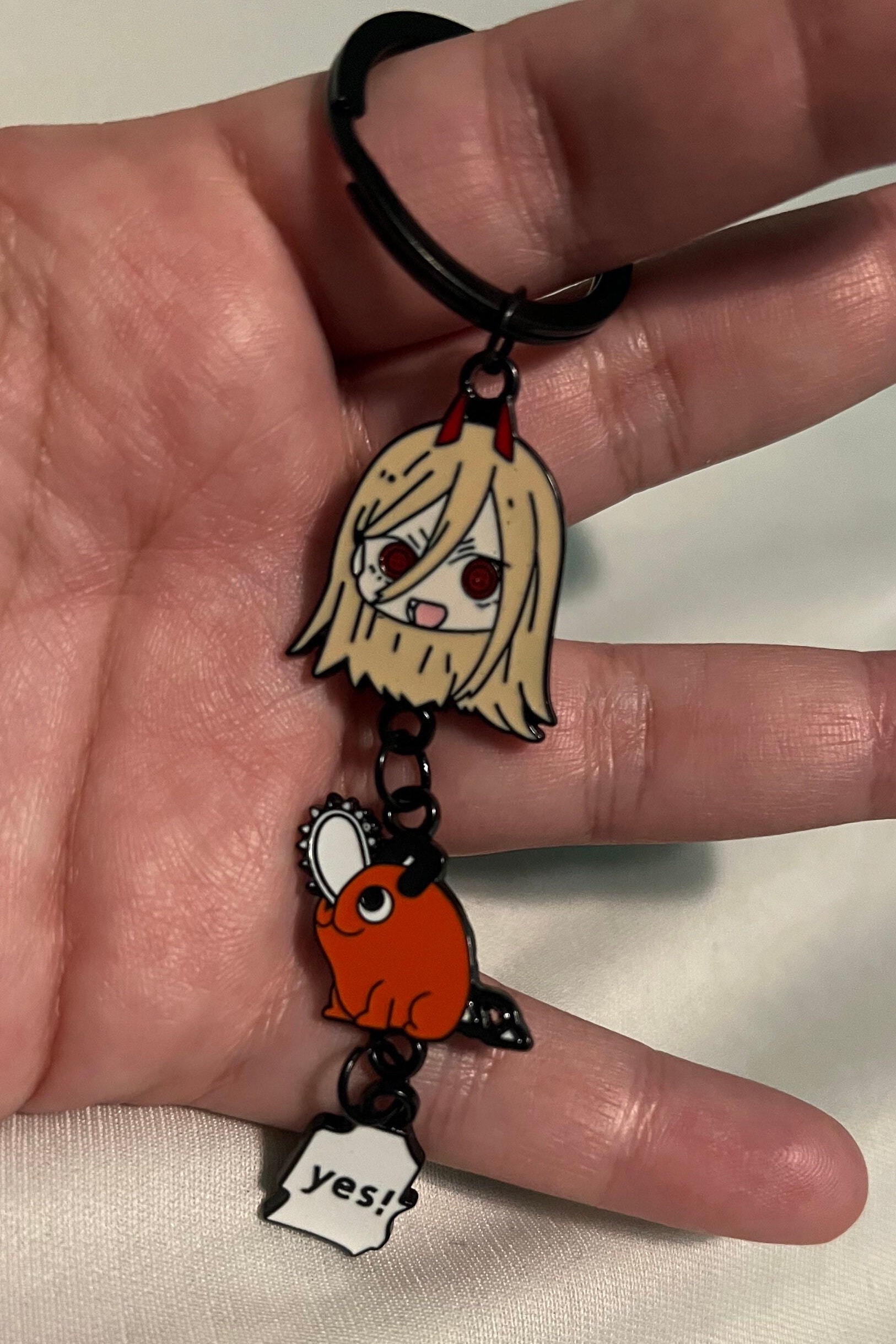 Chainsaw Man Anime Character Tiered Soft Enamel Keychain Denji and ...