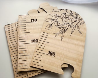 Personalised, Orange & Lemons Kids Height Chart Botanical Wall Art ...