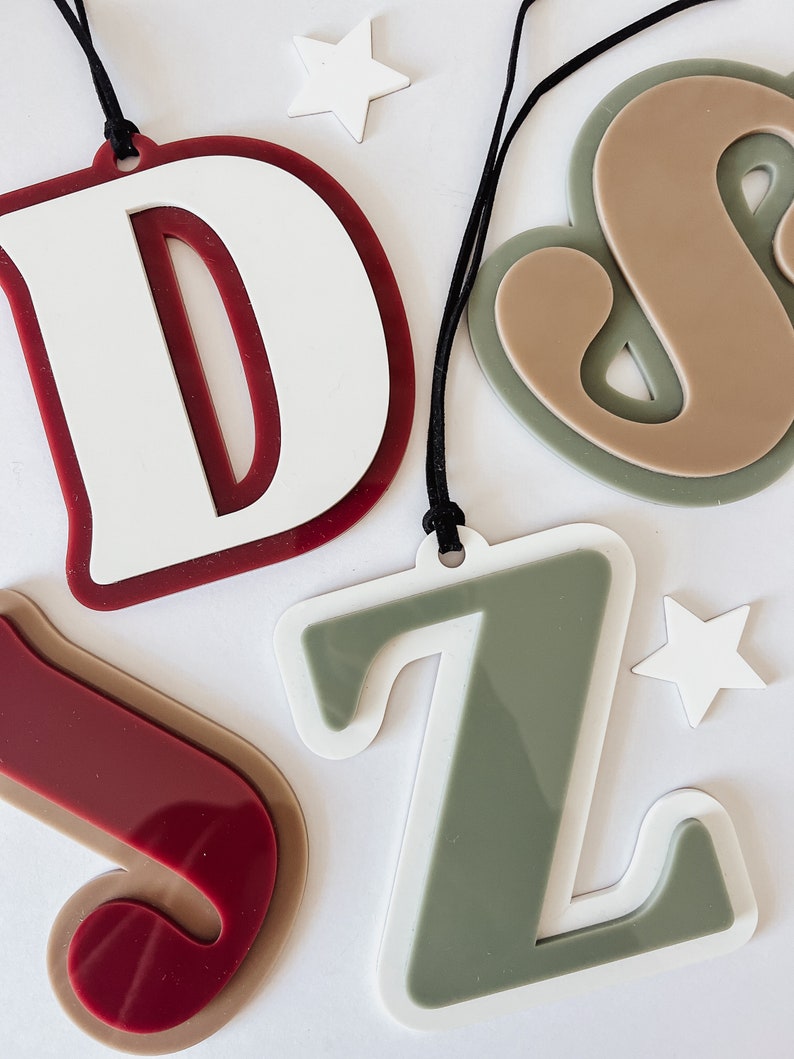 Alphabet Ornaments - Etsy