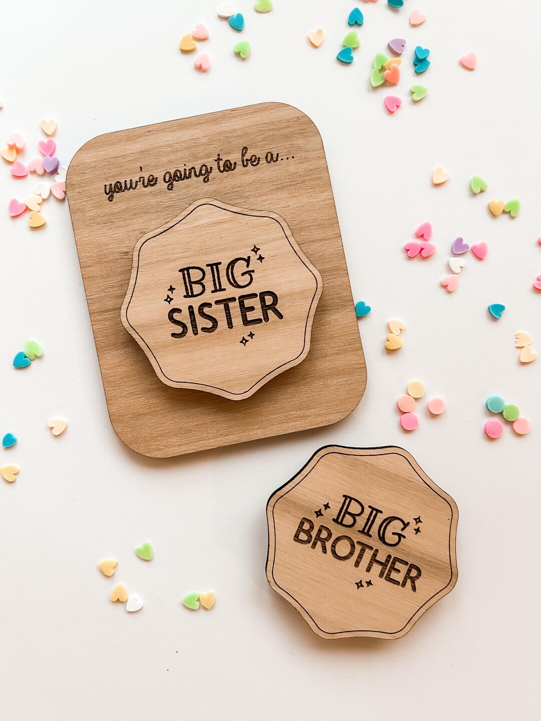 Big Brother / Big Sister Badge Card / Sibling Announcement Cards and ...