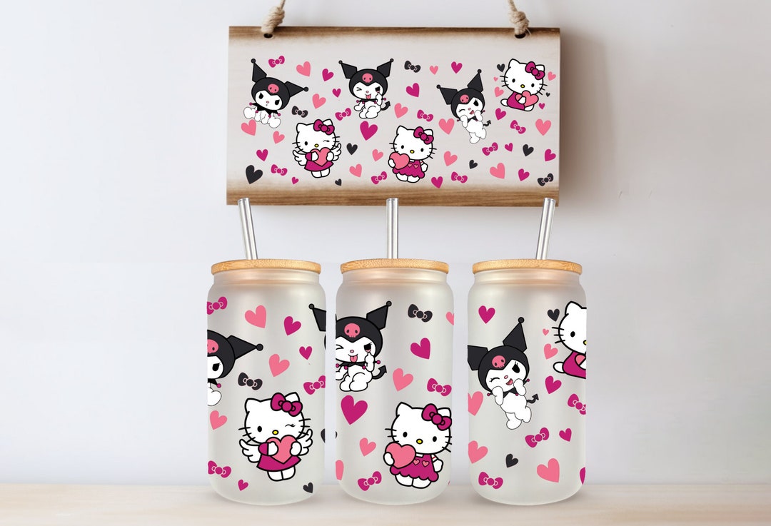 Hello Kitty Kuromi Ice Coffee Cup Iced Coffee Glass - Etsy