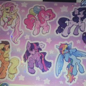 My Little Pony Sticker Sheet | Mane 6 - Etsy
