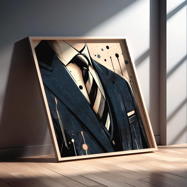 Sharp and Sophisticated Art for Stylish Gentlemen, Abstract Artwork for ...